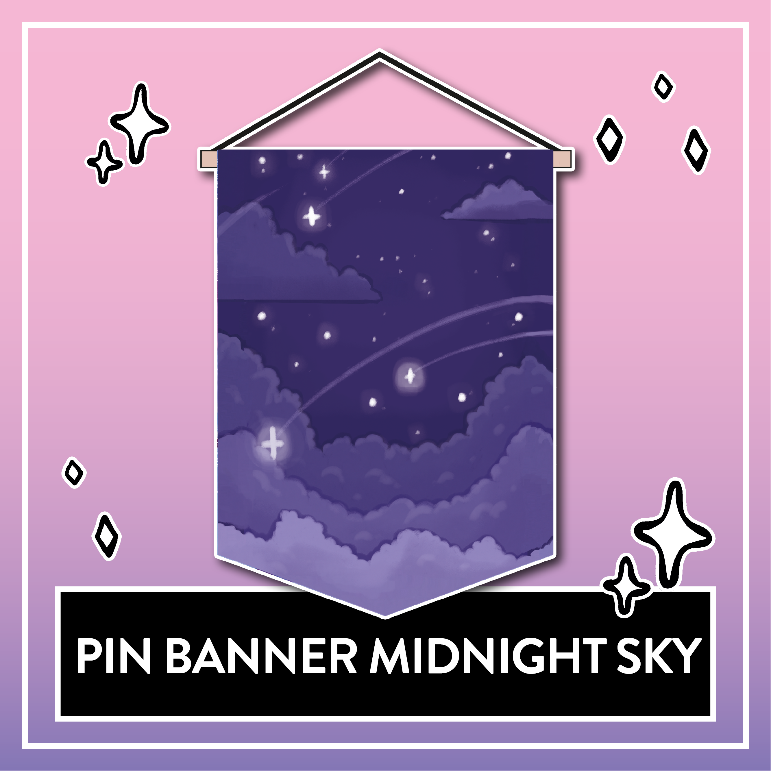 Pin Banner Midnight Sky – Myuna Art